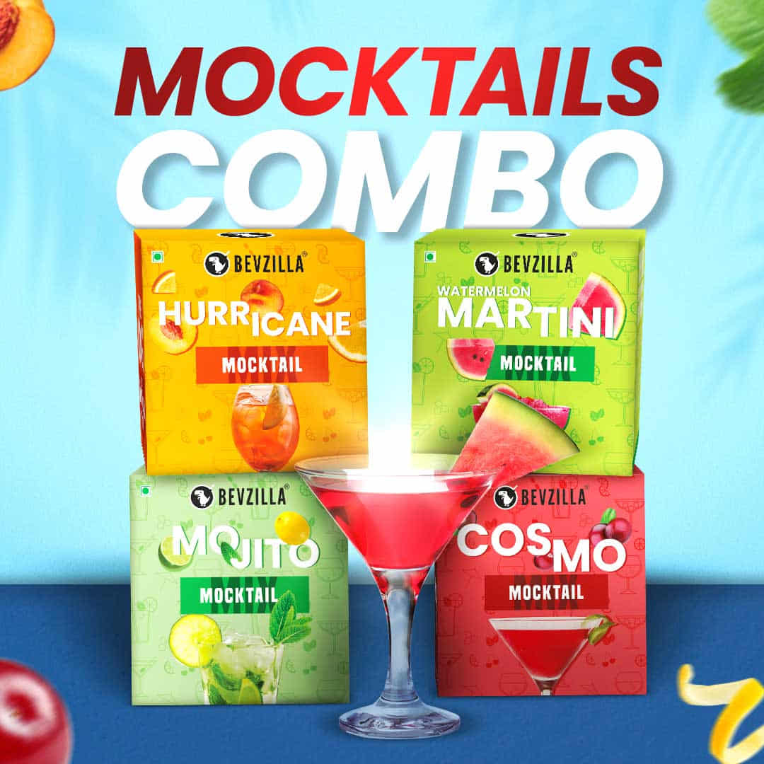 Shop Mocktail Mixers Combo I Best Mocktail Drinks Online in India– Bevzilla