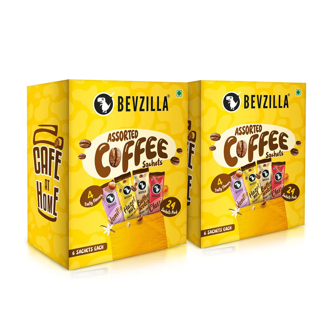 24 Assorted Coffee Powder Sachets Pack Of 2– Bevzilla