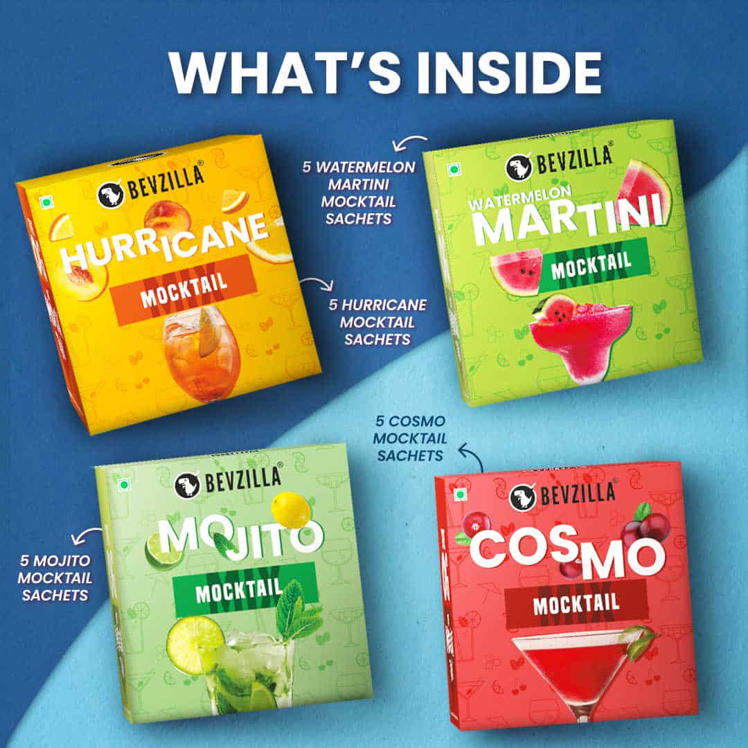 Shop Mocktail Mixers Combo I Best Mocktail Drinks Online in India– Bevzilla