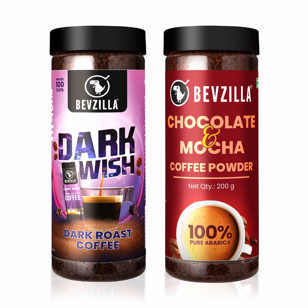 Chocolate & Mocha + Dark Wish Coffee Powder Combo (200gm X 2)– Bevzilla