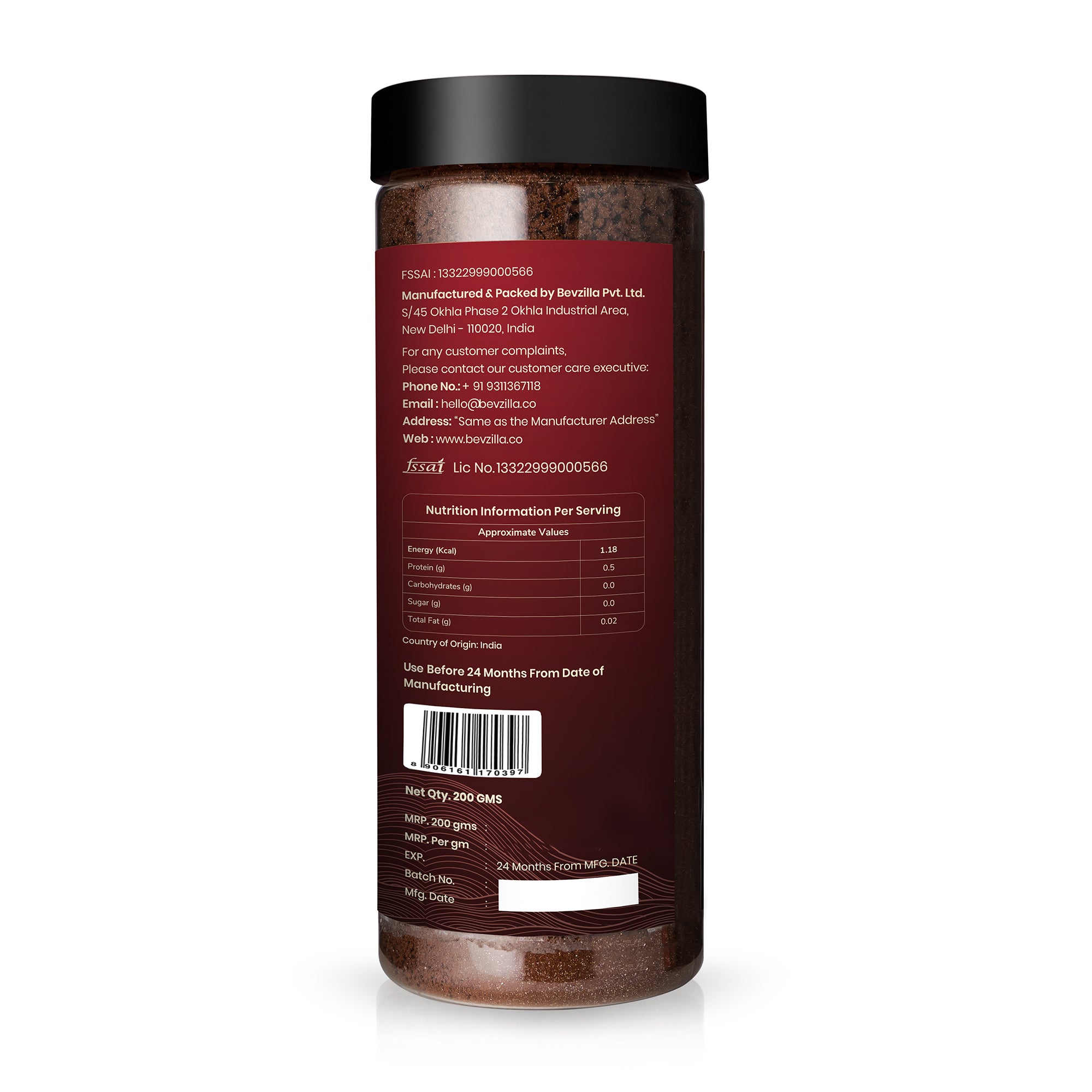 Premium Classic Strong Coffee Powder- Pack of 2 (200gm x 2)– Bevzilla