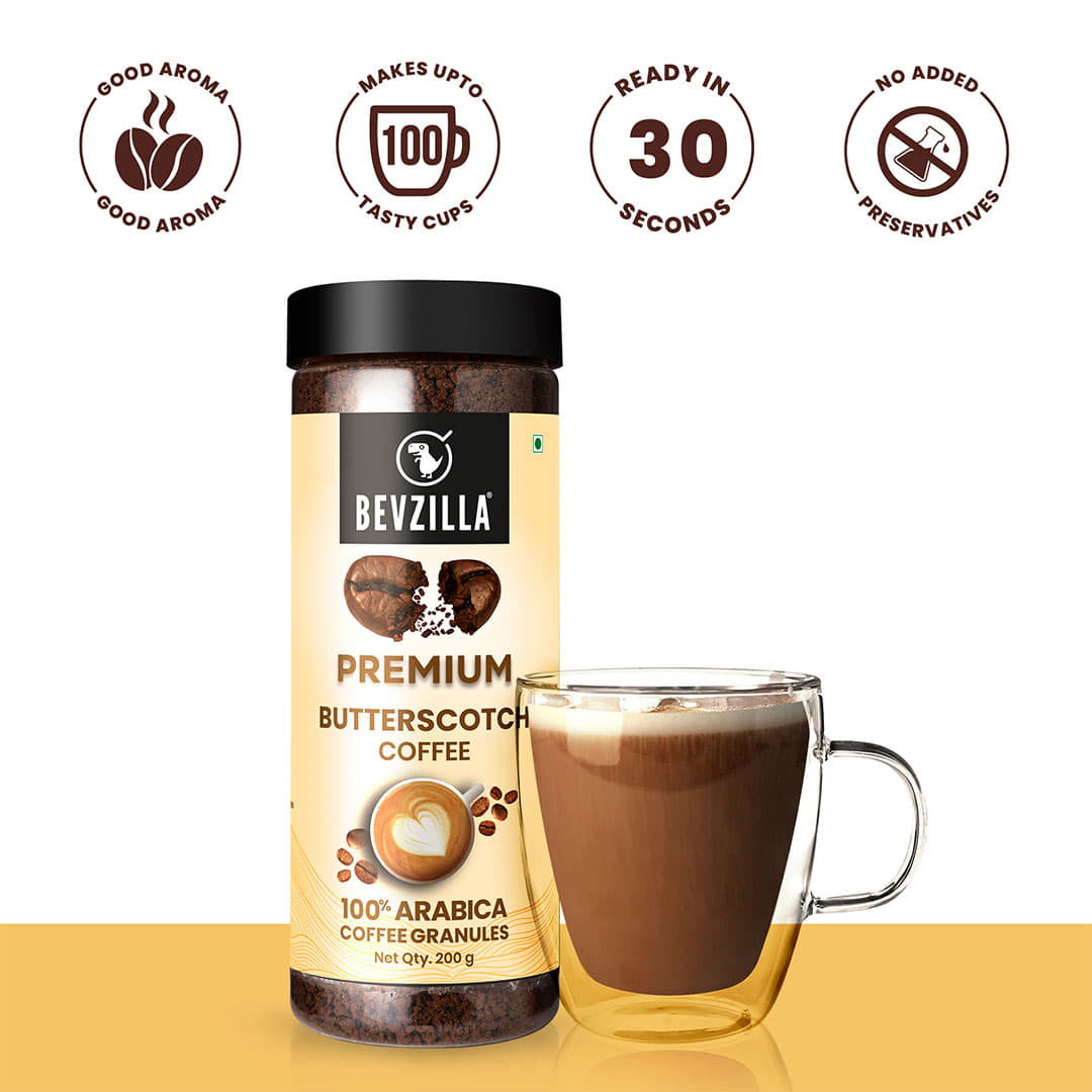 Premium Butterscotch Coffee Powder - 200 grams– Bevzilla