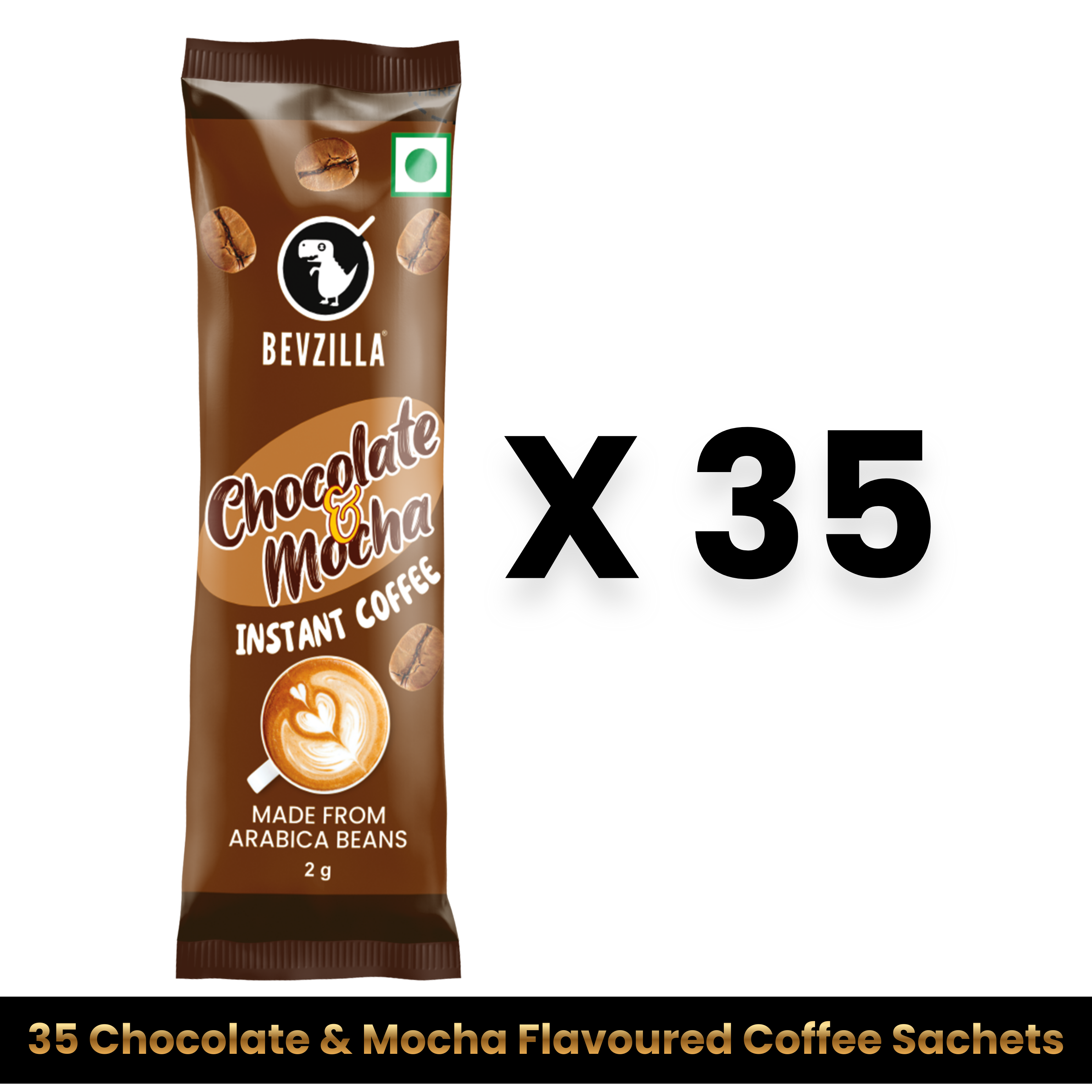 35 Choco Mocha Flavour Instant Coffee Sachets– Bevzilla