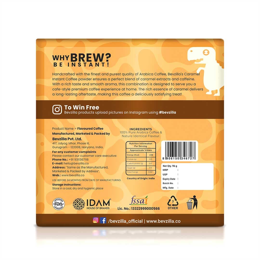 Caramel Coffee Powder sachets– Bevzilla