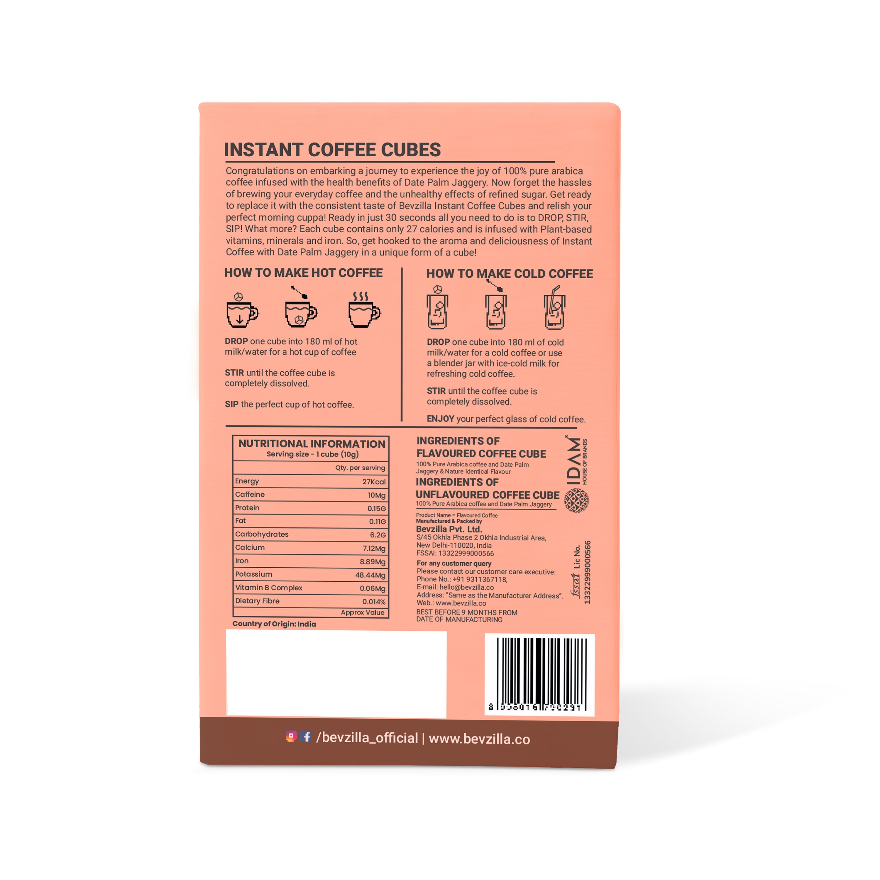 Chocolate & Mocha 200gm Jar + Belgian Chocolate Coffee Cubes (10 Cubes ...