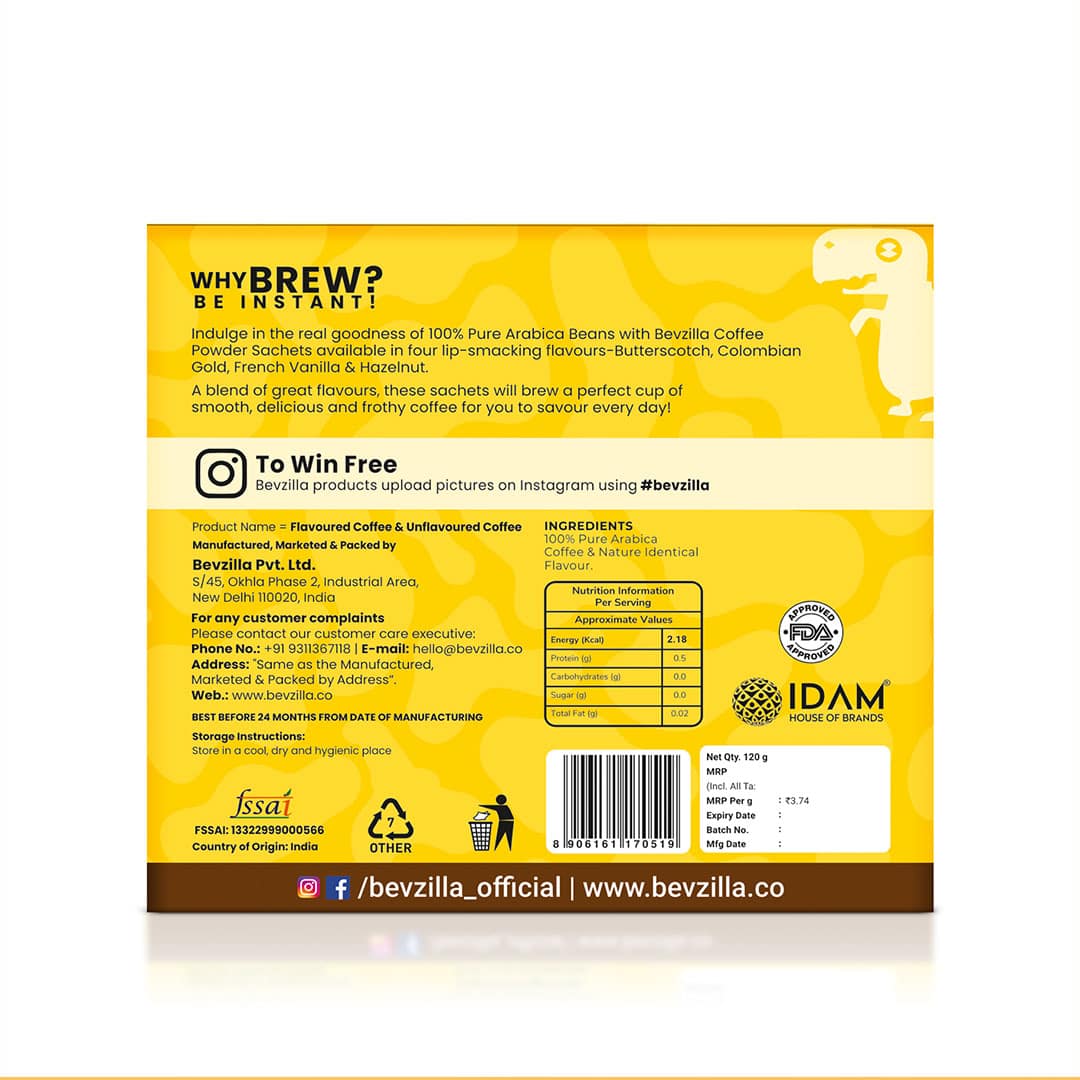 60 Sachets Assorted Coffee Powder Box– Bevzilla