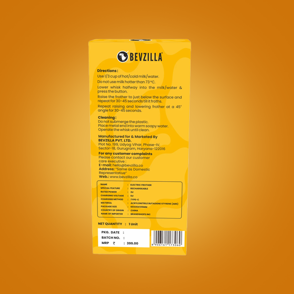 30 Assorted Sachets ( 6 Flavours) + New Rechargeable Frother– Bevzilla