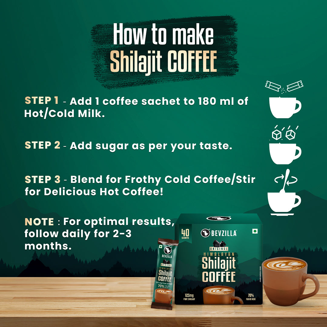Himalayan Shilajit Coffee | 40 Sachets– Bevzilla