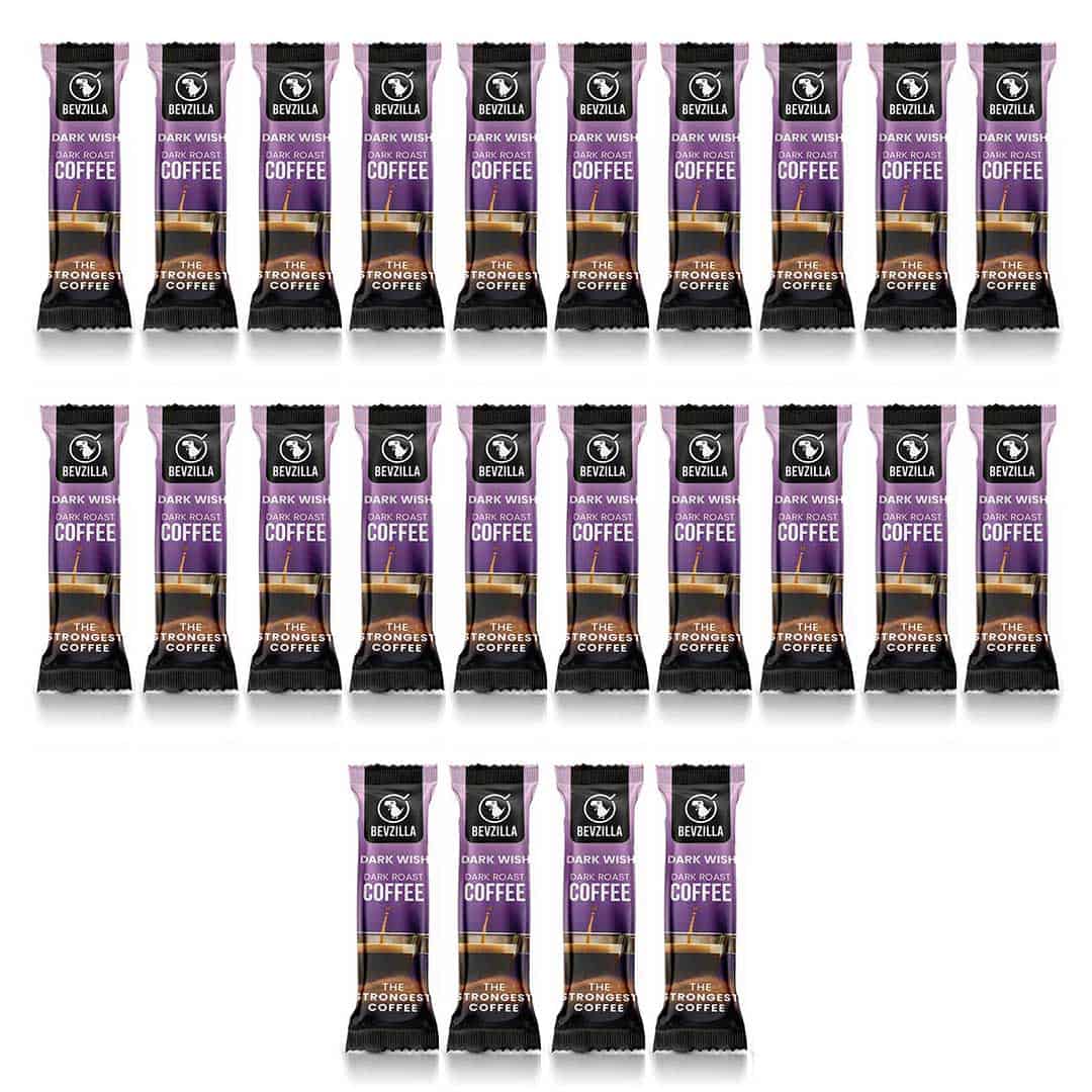 Bevzilla Dark Wish Roast Coffee Powder - 24 Sachets