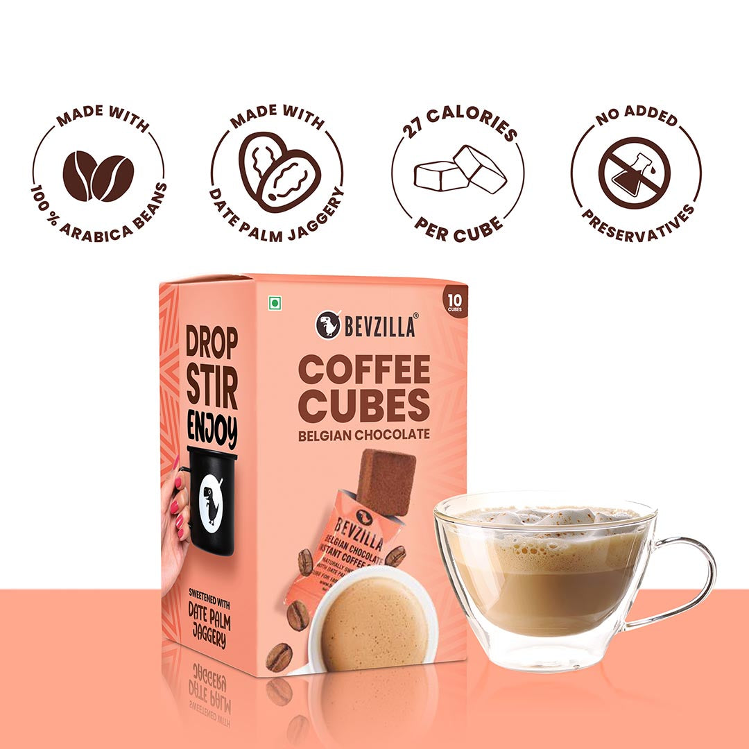 Indulge in the Rich Taste of Bevzilla's Belgian Chocolate Coffee Cubes